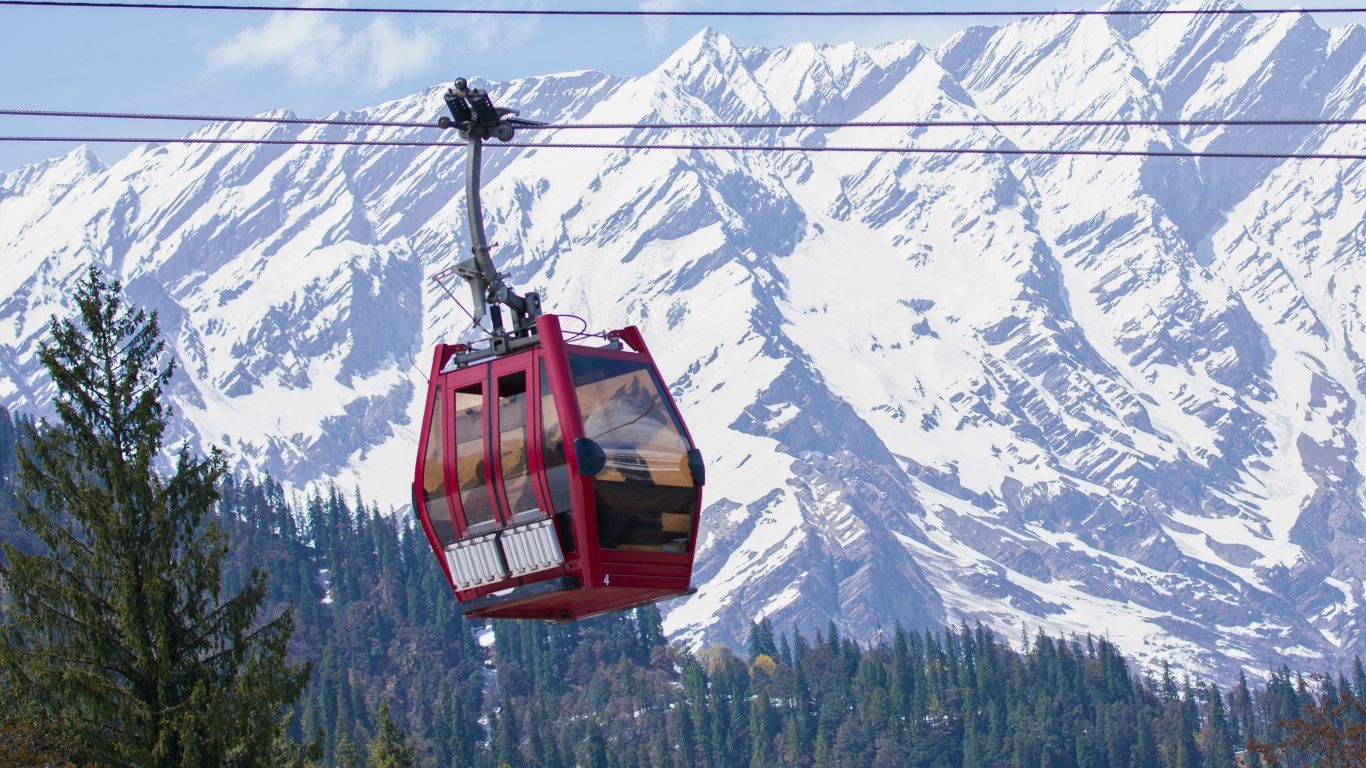 Manali ropeway at solang valley